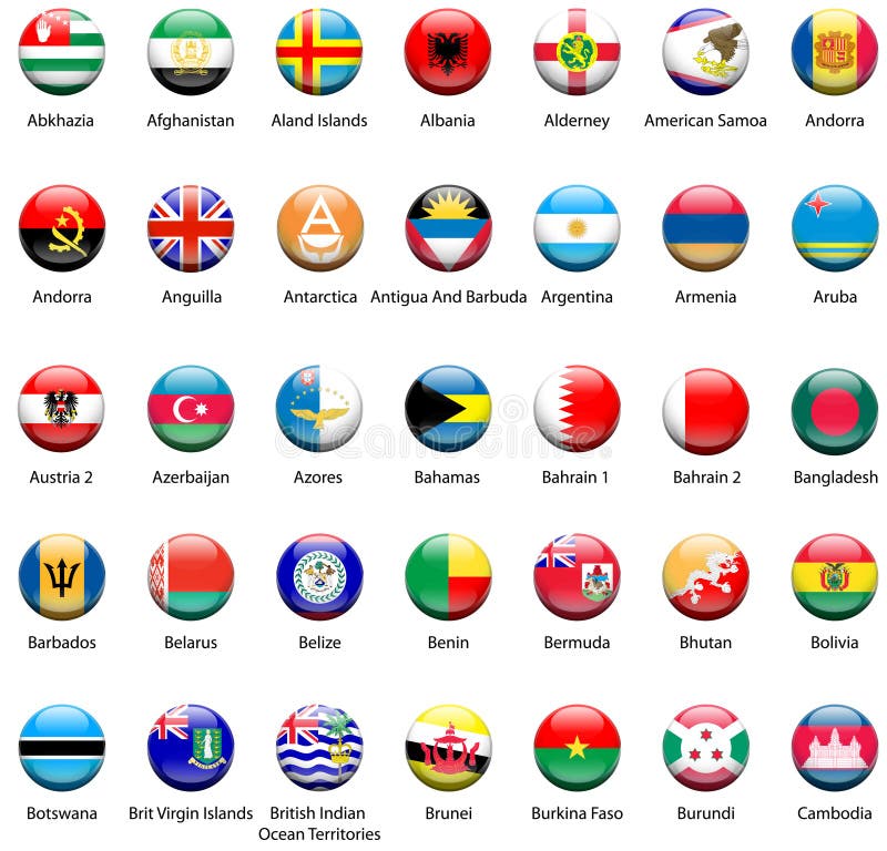 Ícones 03 Da Bandeira Do Mundo Ilustração do Vetor - Ilustração de ...