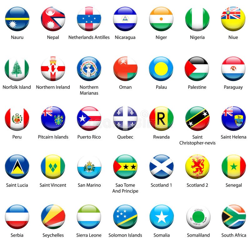 Ícones 06 Da Bandeira Do Mundo Ilustração do Vetor - Ilustração de site ...