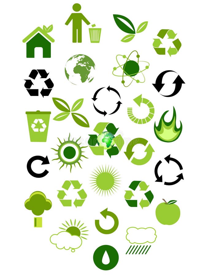 Ícones ambientais ilustração do vetor. Ilustração de vetor - 10151164