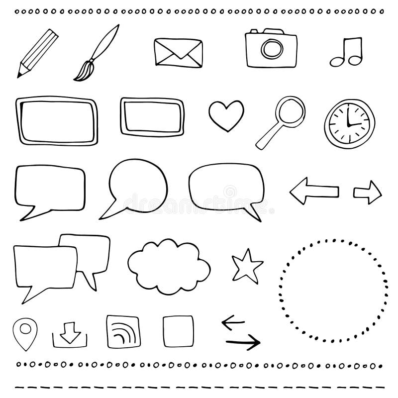 Ícones da Web e do blogue ilustração do vetor. Ilustração de jogo ...