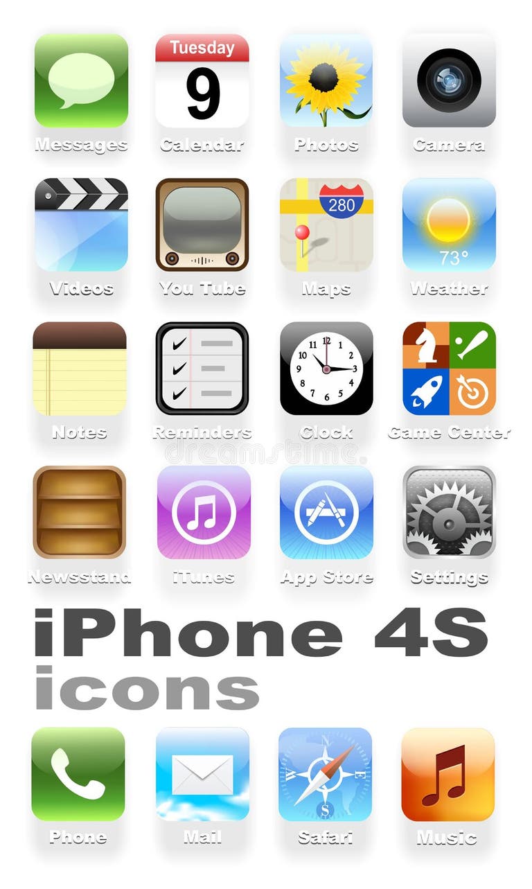 Iphone Icons Ilustrações, Vetores E Clipart De Stock – (2,154 Stock ...