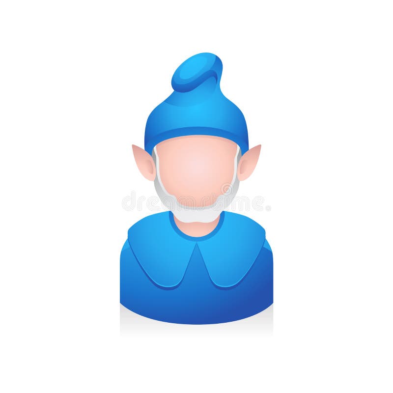 ícones do avatar elf azul ilustração do vetor. Ilustração de azul ...