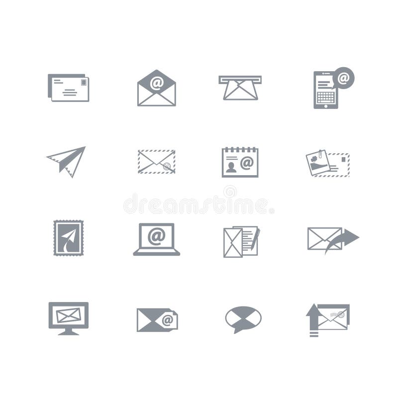 Ícones do email ilustração do vetor. Ilustração de emita - 34516064