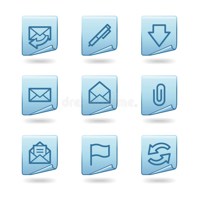 Ícones do email ilustração do vetor. Ilustração de correio - 6103124