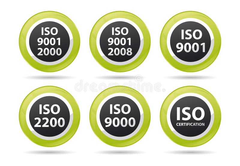 Símbolo Certificado Do ISO 9001 Ilustração do Vetor - Ilustração de ...