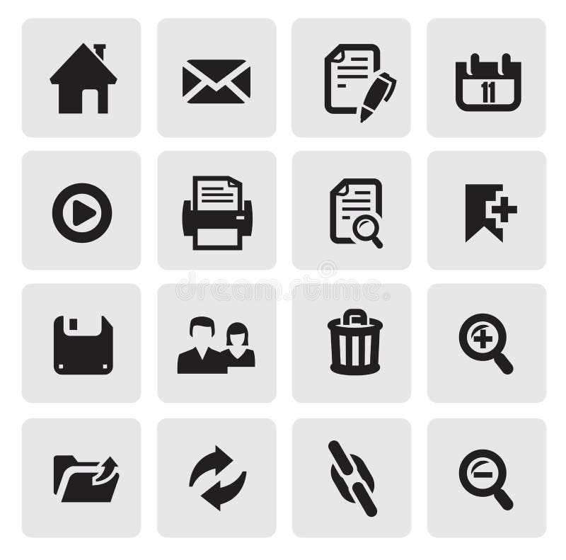 Ícones do Web ilustração do vetor. Ilustração de rede - 27296624