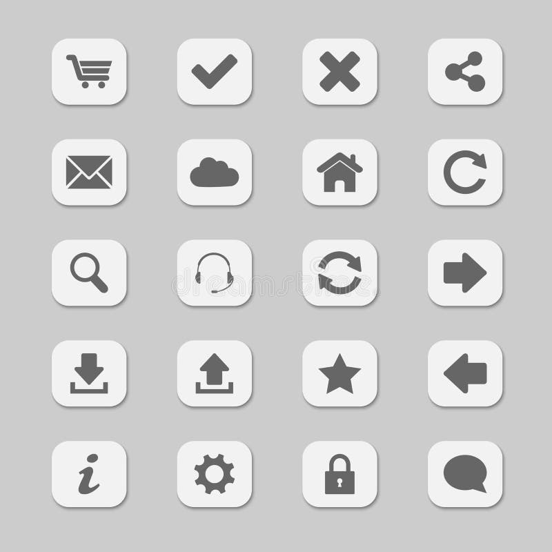 Ícones do Web ilustração do vetor. Ilustração de cadeado - 47410310