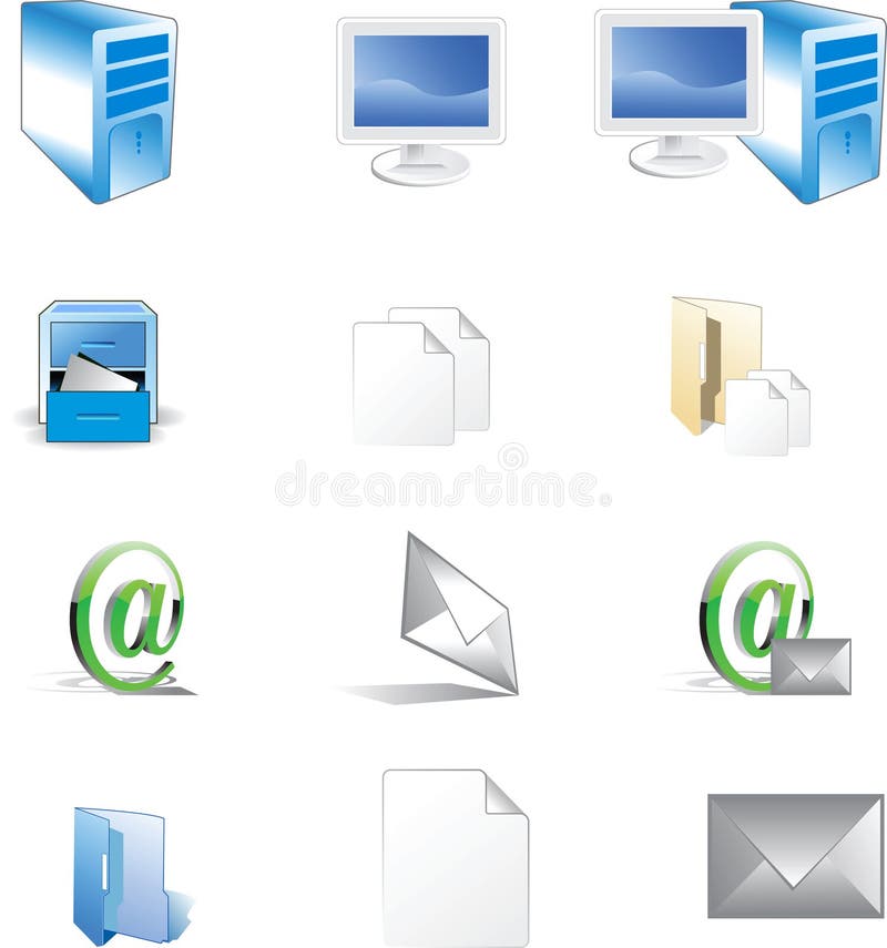 Ícones do Web ilustração do vetor. Ilustração de moderno - 5870109