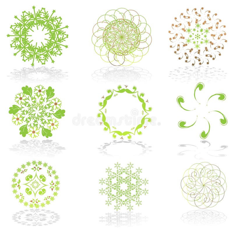 Ícones e gráficos verdes ilustração do vetor. Ilustração de curva - 5225963