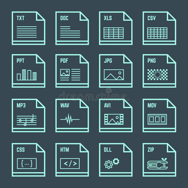 Conceito De Formatos De Arquivo : Desenvolvedor Com Arquivos Jpg E Pdf ...