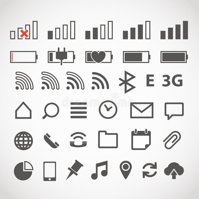 Ícones Modernos Da Web Do Dispositivo Ilustração do Vetor - Ilustração ...