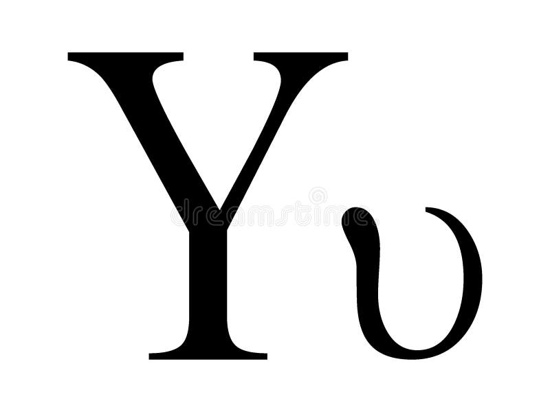 Ípsilon De La Letra Del Alfabeto Griego Ilustración del Vector ...