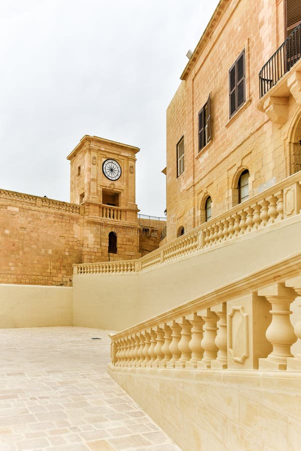 Architecture De La Citadelle De Malte, île De Gozo Photo stock - Image ...
