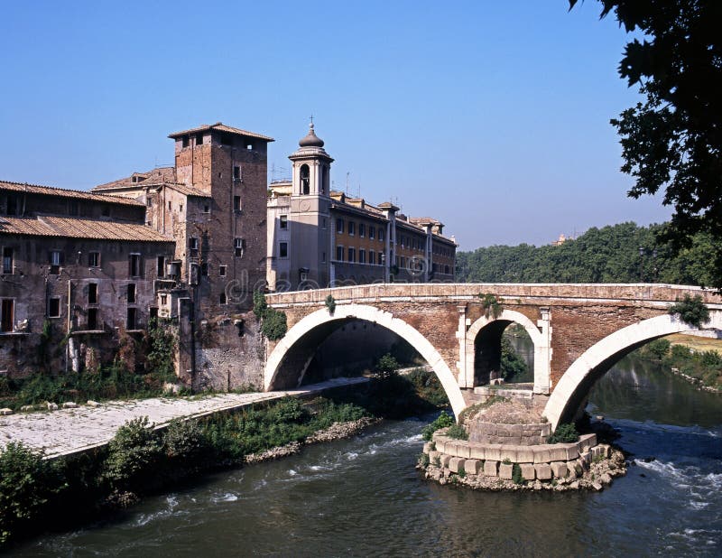 L'île Du Tibre, Rome, Italie Image stock - Image du histoire, touriste ...