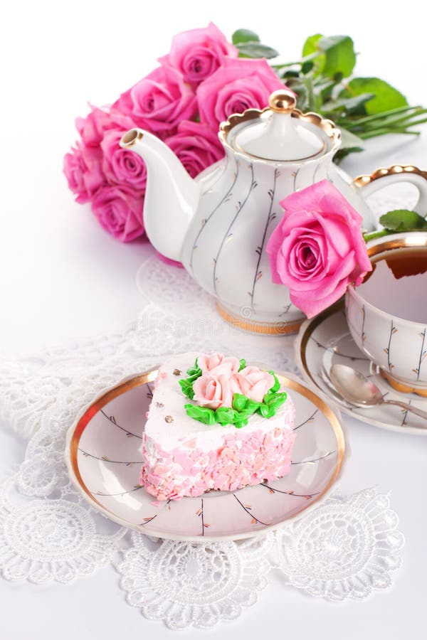Afternoon tea stock image. Image of baking, roses, party - 19418733