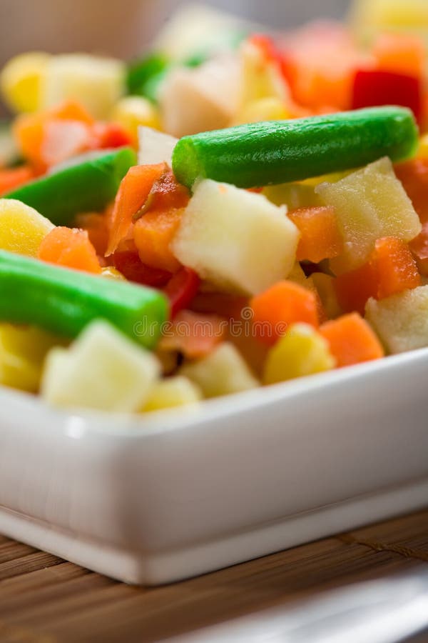 Served Chopped Vegetables Mixture Stock Photo - Image of potato, onion ...