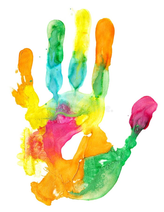 Hand print. stock photo. Image of abstract, multicolored - 17668010