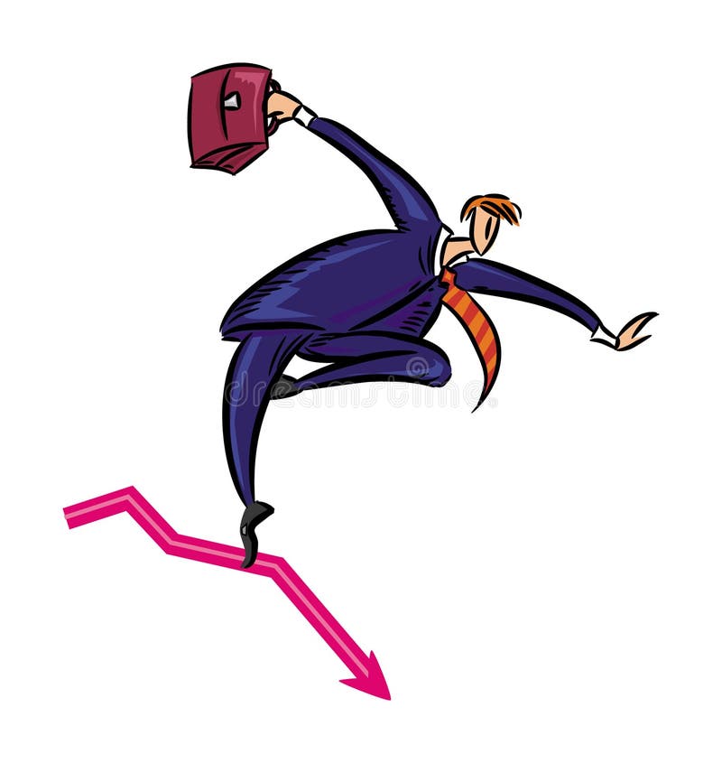 Ð° Businessman Keep One S Balance in Red Arrow Stock Vector ...