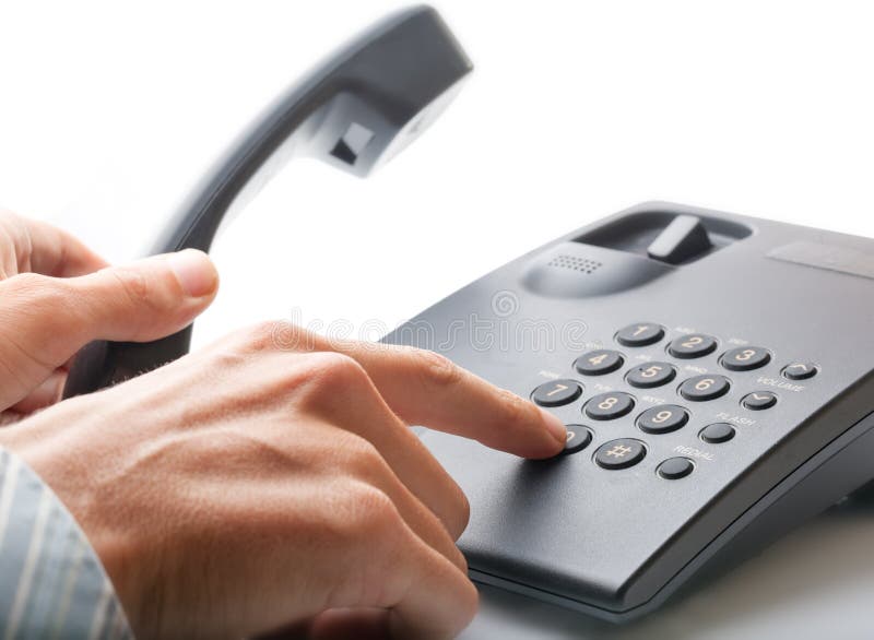 Dialing on phone stock photo. Image of people, office - 4817796