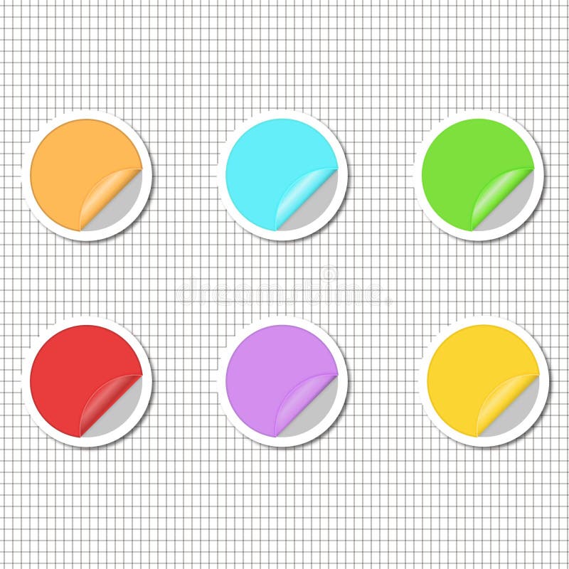 Round colored stickers stock vector. Illustration of price - 14324145
