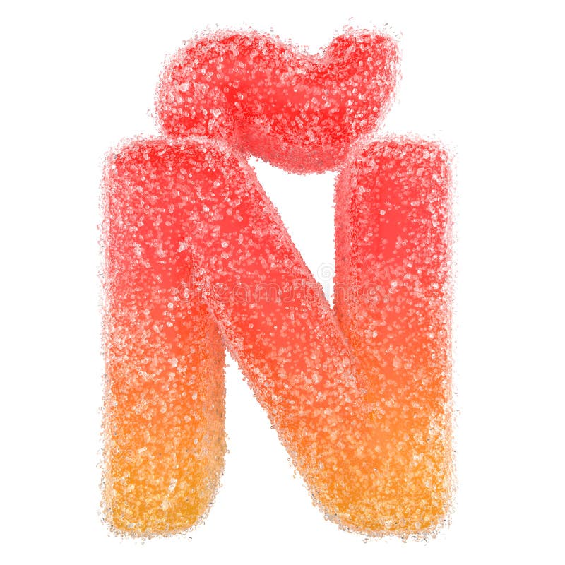 A - Letter of the Alphabet Made of Candy Stock Illustration ...