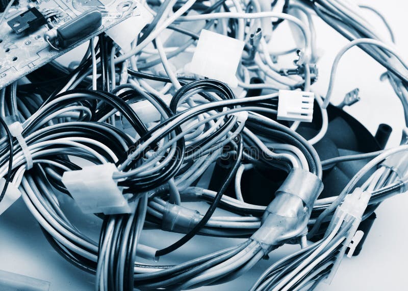 Several White and Red Computer Data Cables Stock Image - Image of ...