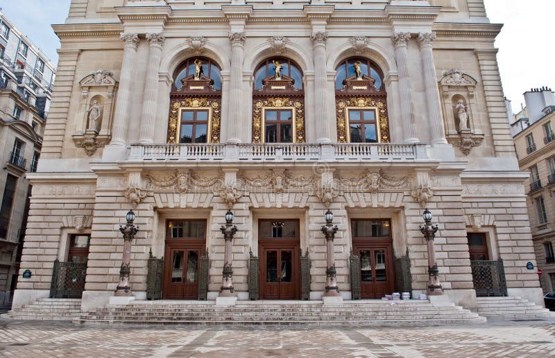 Ópera Cómica En París Francia Foto de archivo - Imagen de escritora ...