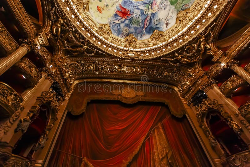 Palais Garnier - Teatro De La ópera De París - Detalle Del Balcón De La ...