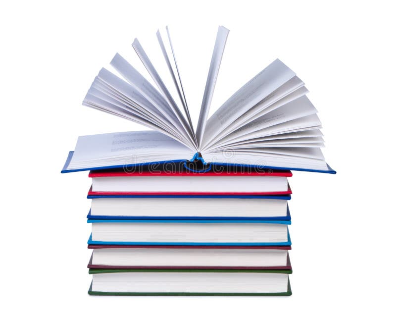 Stapel geöffnete Bücher stockfoto. Bild von geöffnet - 13468834