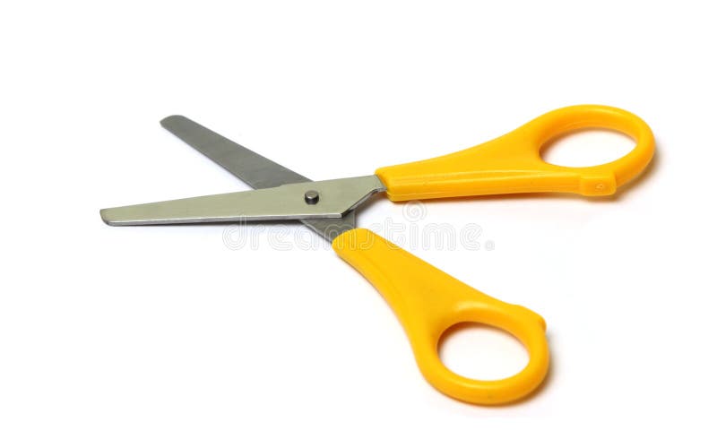 Öffnen Sie Die Scheren, Die Auf Einem Weiß Getrennt Werden Stockbild ...