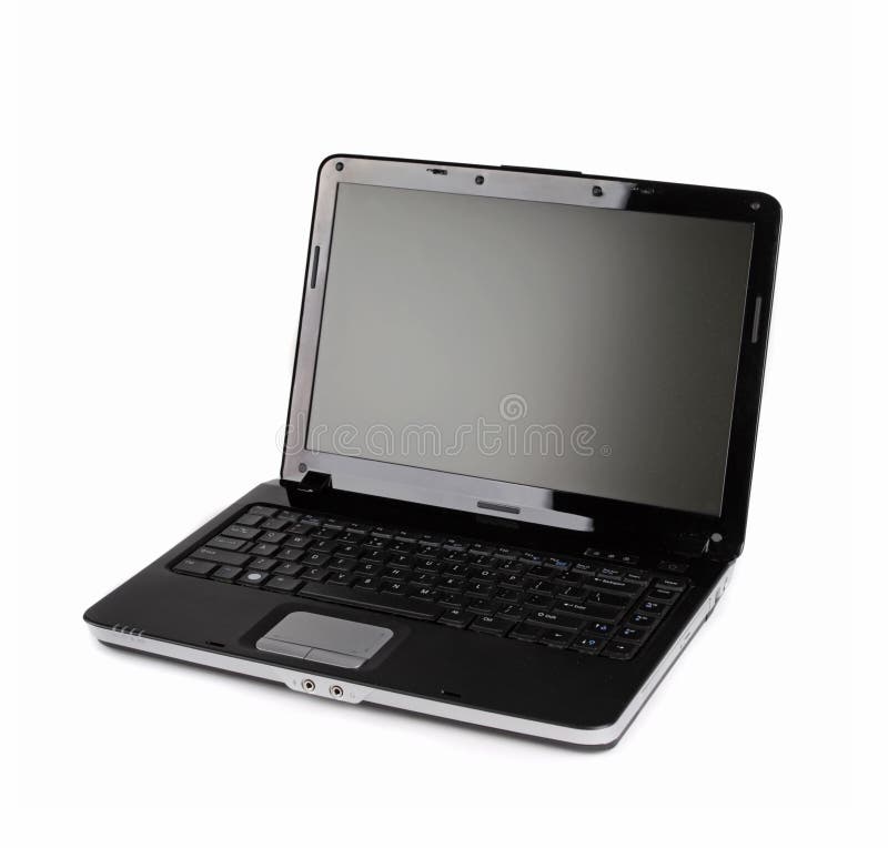 Offene Laptop-Computer Mit Weißem Leerem Schirm Mit Kopienraum Für Die ...