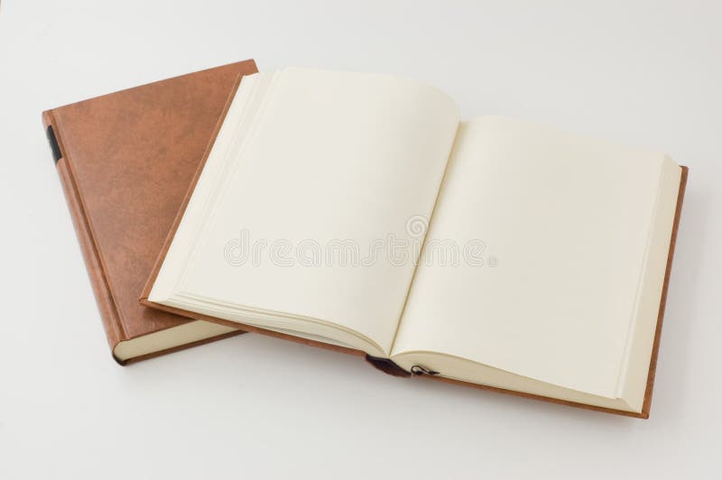 öppen sida för blank bok arkivfoto. Bild av bunt, staplat - 23257272