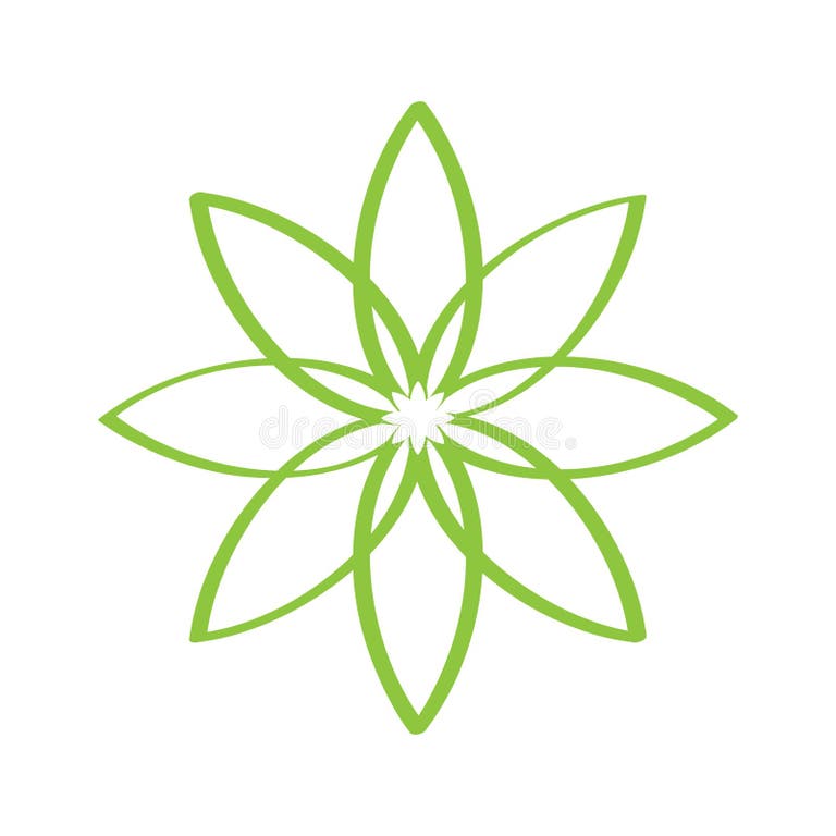 Översikt av en blomma vektor illustrationer. Illustration av blomma ...