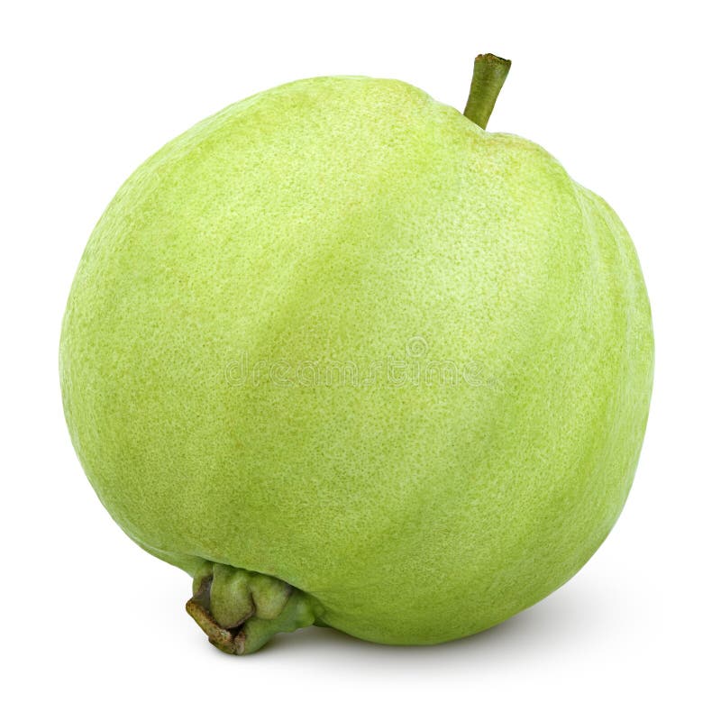 Única Goiaba Verde Isolada No Branco Foto de Stock - Imagem de maduro ...