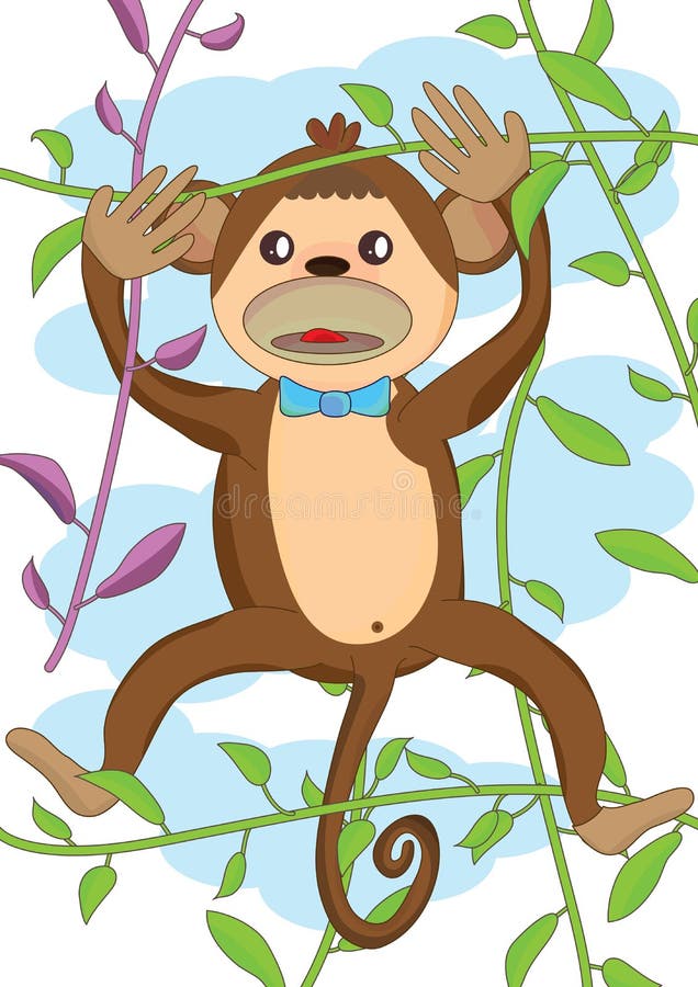 Małpa pusty znak ilustracja wektor. Ilustracja złożonej z safari - 22895548