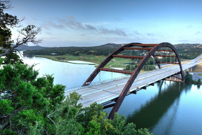 Żelazny Most W Austin, Teksas Obraz Stock - Obraz złożonej z sceneria ...