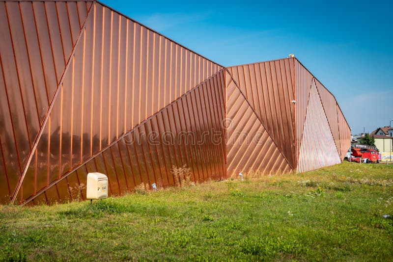 Żory, Poland - September 08, 2022: the Beautiful Copper-clad Building ...