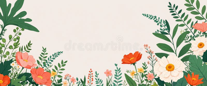 Background Anime Flower Nature Botany Illustration Design. Иллюстрация ...