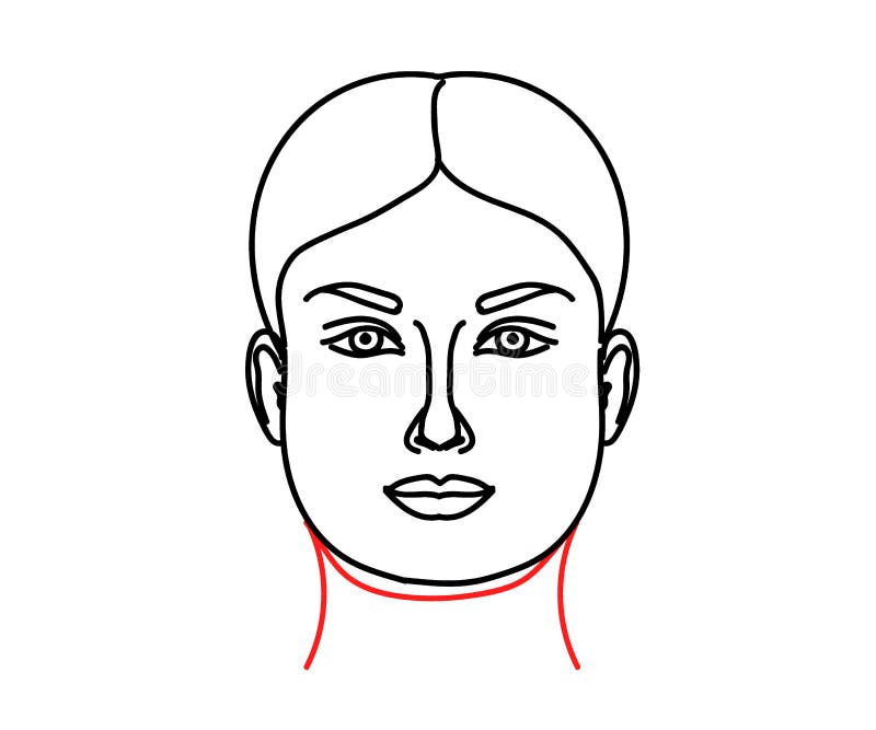 Girl Face Double Chin Stock Illustrations – 58 Girl Face Double Chin ...