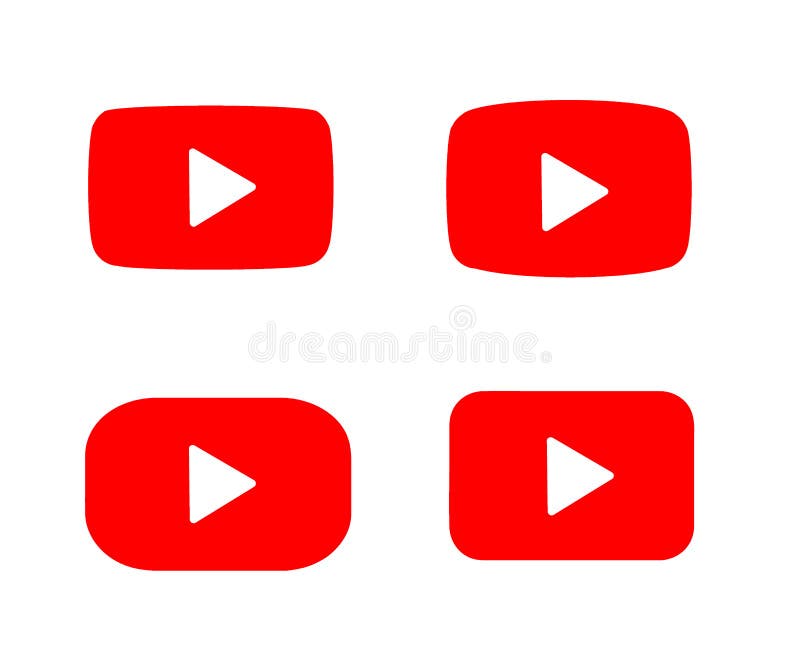 YouTube Button on an Isolated Background. Collection. Symbol Editorial ...