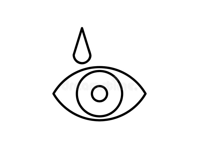 Human Eye and Eye Drops. Improve Eyesight. Symbol. Eye Drops Stock ...