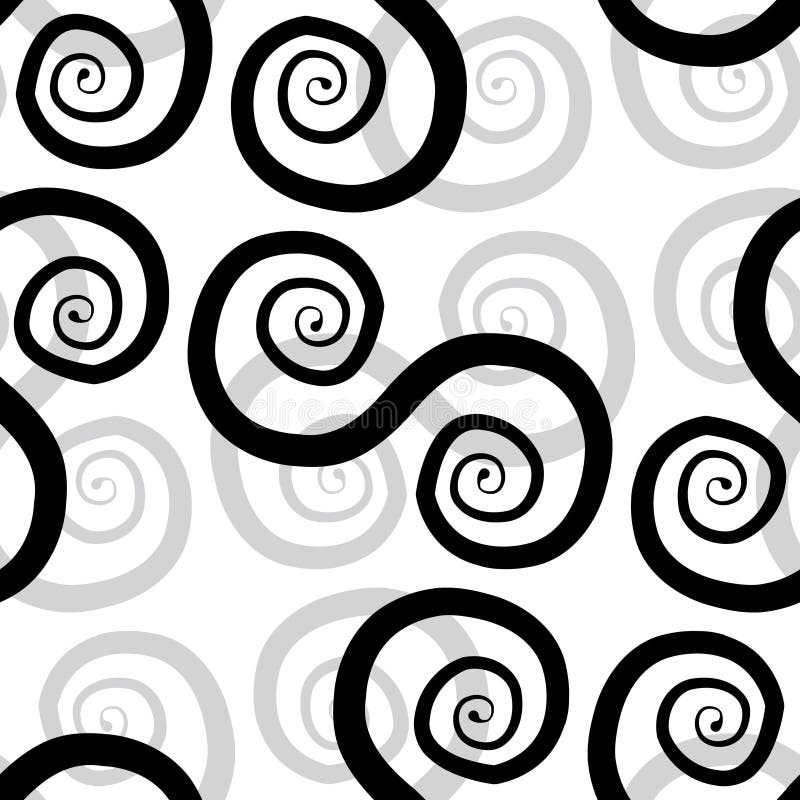 Vector Seamless Pattern with Diagonal Spiral Scrolls.Modern Stylish ...