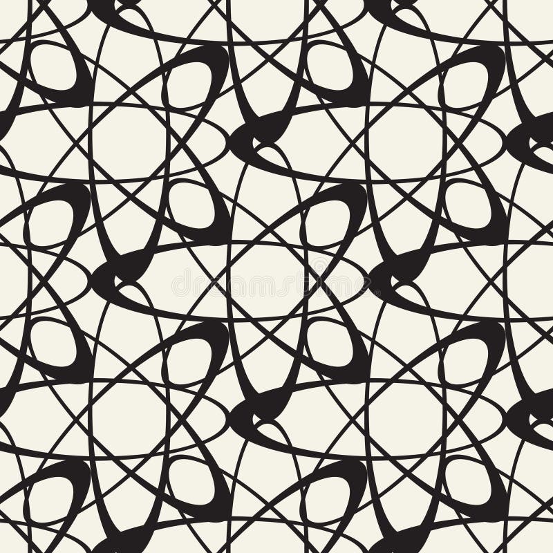 Vector Seamless Pattern with a Grid of Intersecting Ovals Stock Vector ...