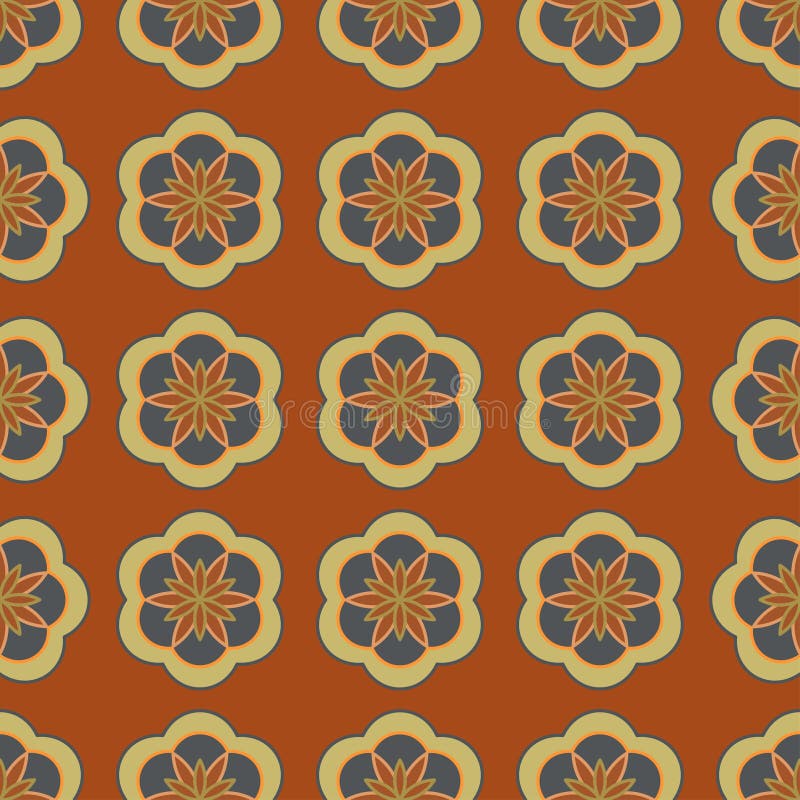 60s Mid Century Retro Vintage Abstract Pattern Background, Seamless ...