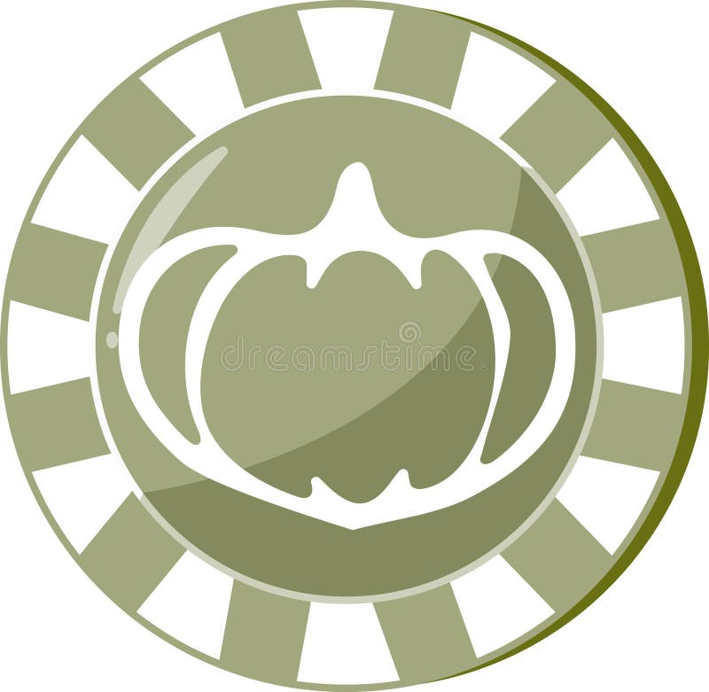 Halloween Poker Chip Design, Namely a Pastel Green Chip Stock Vector ...