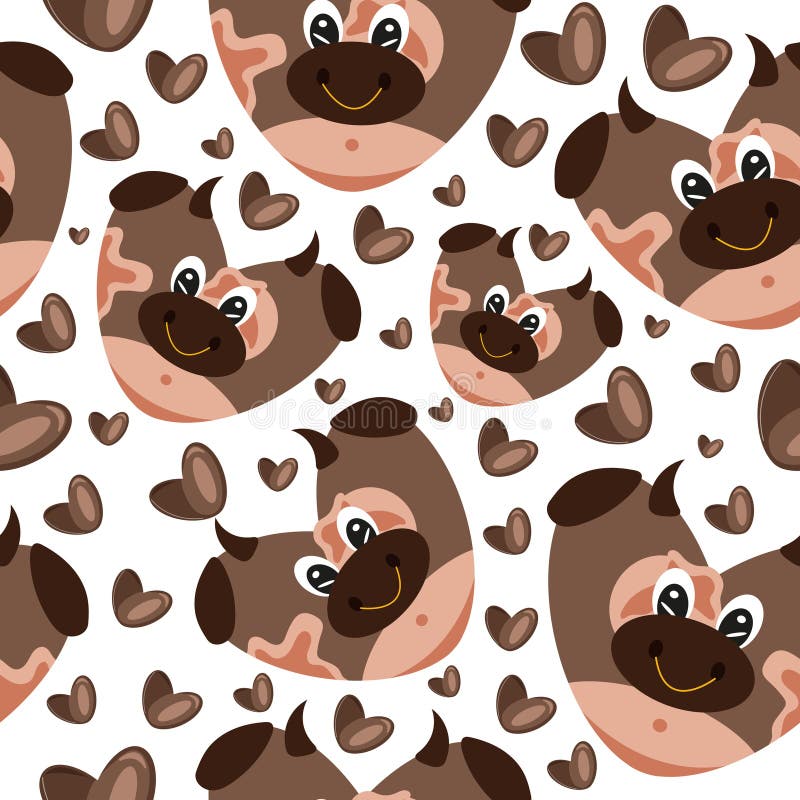 Heart Brown Side Design and Brown Hearts Valentines Day Pattern Stock ...