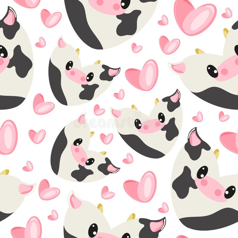 Cow Heart-shaped Design and Antler Hearts Stock Vector - Illustration ...