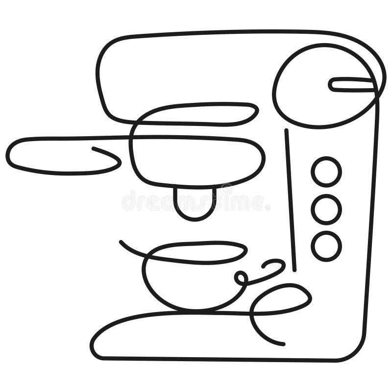 Coffee Machine Icon for Making Different Types of Coffee Stock Vector ...