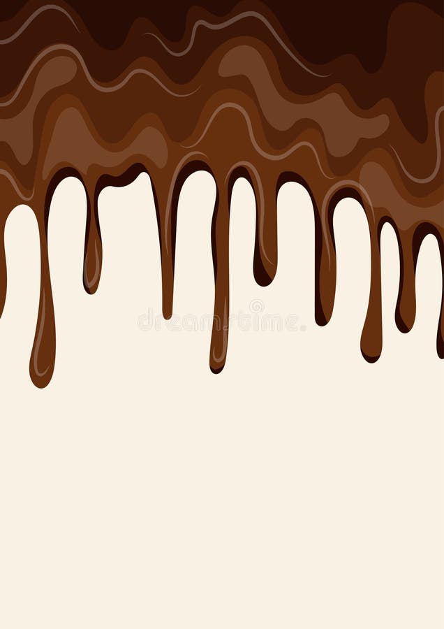 Vertical Poster for Chocolate Day with Melted Dark Chocolate Dripping ...