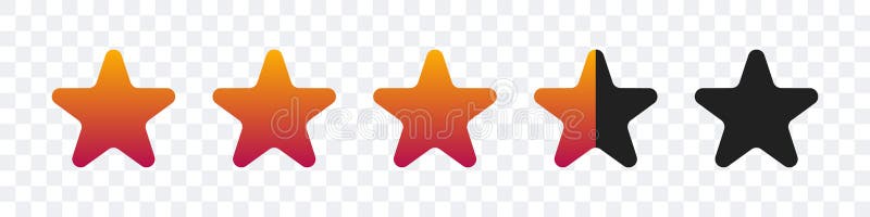 Rating Five Stars. 3d Stars. Vector Gold Stars To Indicate the Rating ...